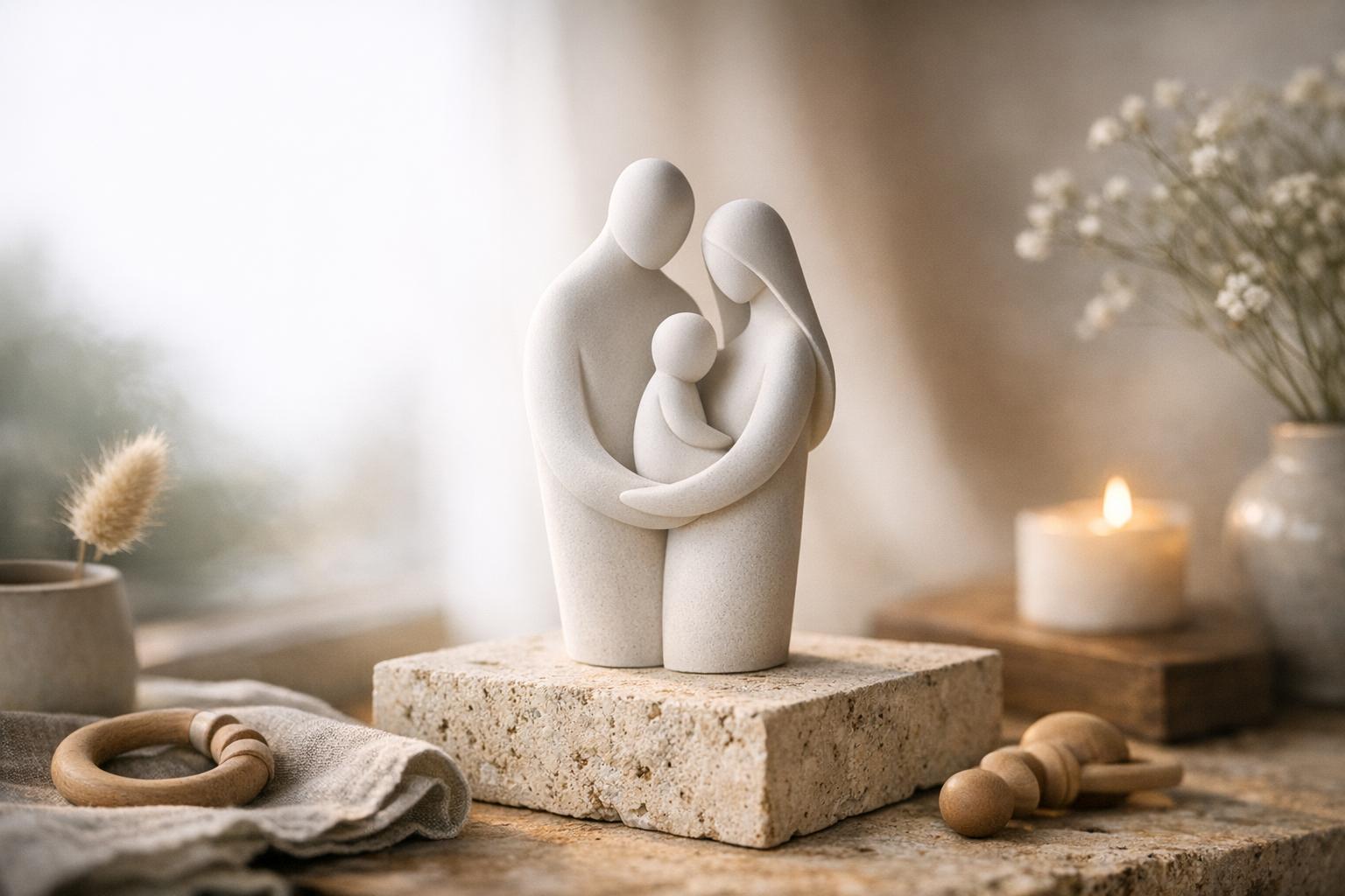 Dåbsgave Ideer: Personlig Familieskulptur Til Nyt Barn – JM Dimensions